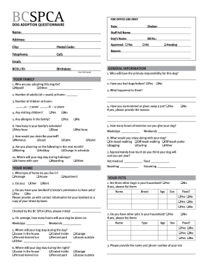 Emotional Support Animal Form Templates | pdfFiller