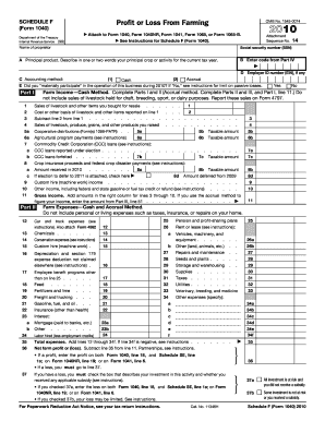 Schedule F (1040 Form) Templates - Fillable & Printable Samples for PDF ...