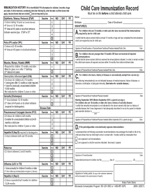 18 Printable Immunization Record Card Forms and Templates - Fillable ...