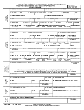 Dd Form 1172 Templates - Fillable & Printable Samples for PDF, Word ...
