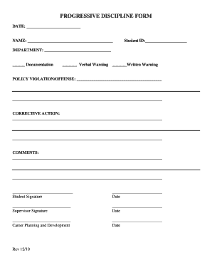 Student Disciplinary Action Form Templates | pdfFiller