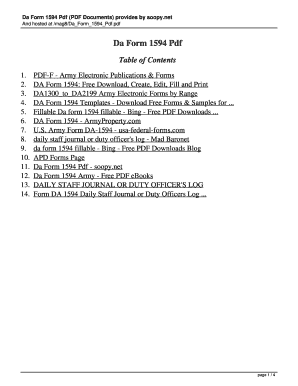 Da Form 1594 Templates - Fillable & Printable Samples for PDF, Word ...