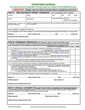 Animal Health Certificate Format India - Page 2 | pdfFiller