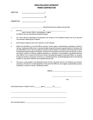 how to complete a non collusion affidavit Forms and Templates ...