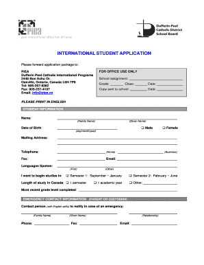 Student Application Form Doc - Page 2 | pdfFiller