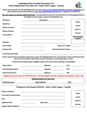 Free Youth Football Registration Form Template | pdfFiller