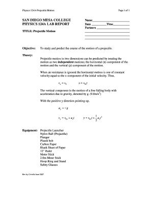 lab report example physics Forms and Templates - Fillable & Printable ...