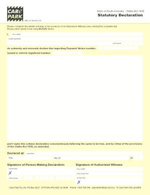 18 Printable Statutory Declaration Form Nsw Templates - Fillable ...