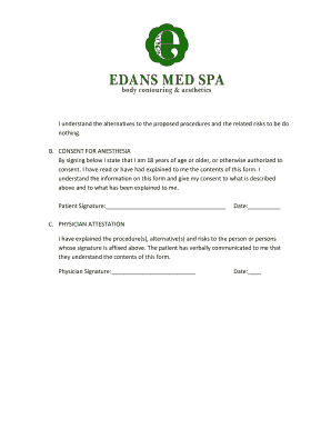 Informed Consent Form Templates - Fillable & Printable Samples for PDF ...