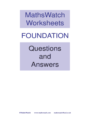 Mathswatch Answers Hack 2021 | pdfFiller