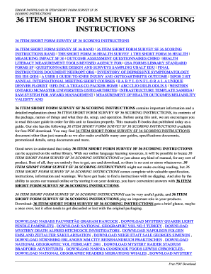 18 Printable short form 36 health survey questionnaire Templates ...