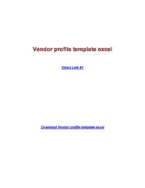 Vendor Management Excel Template Download | pdfFiller