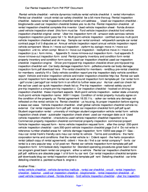 18 Printable inspection checklist car Forms and Templates - Fillable ...