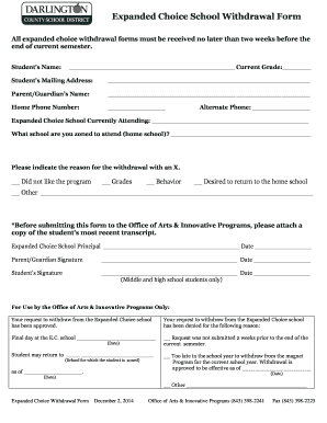 School Withdrawal Form Template - Page 2 | pdfFiller