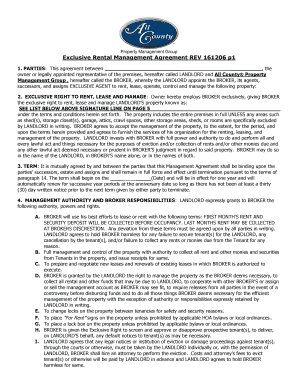 18 Printable property management agreement between landlord and agent ...