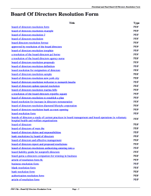 18 Printable board resolution template non profit Forms - Fillable ...