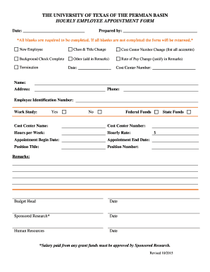 Job Appointment Form | pdfFiller