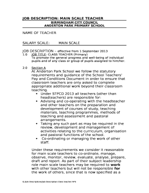 88+ Free Editable Teacher Job Description Templates in MS Word [DOC ...