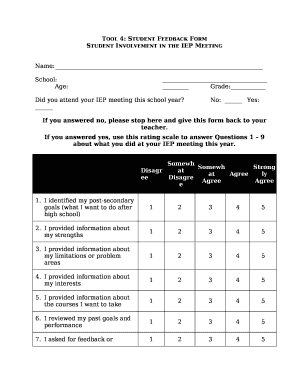 Student Feedback Form Template Word | pdfFiller