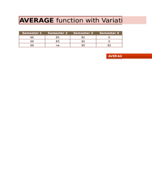 1 Average Function Template Form | pdfFiller