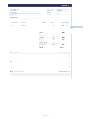 1 Paypal Invoice Template Form | pdfFiller