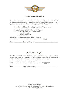 Pet Ownership Relinquishment Form - Page 2 | pdfFiller