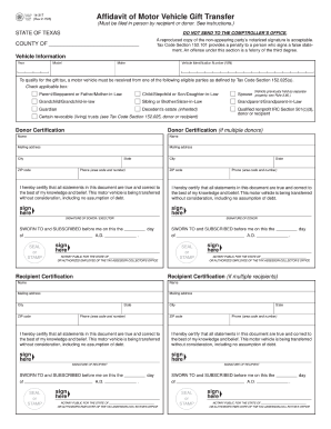 Bill Of Sale Form Minnesota Motor Vehicle Gift Affidavit Form | pdfFiller