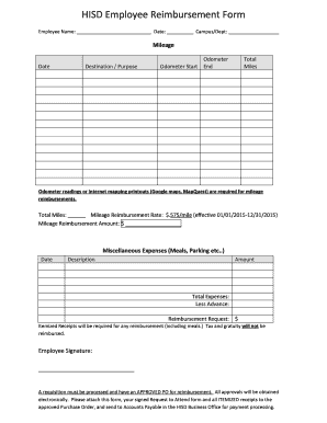 Employee Reimbursement Form Pdf | pdfFiller